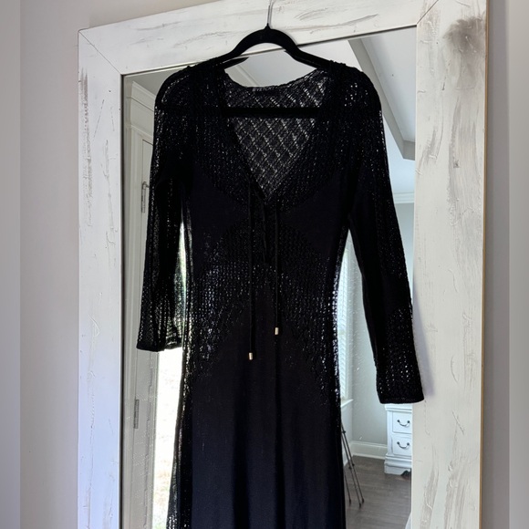 Vetchy | Swim | Vetchy Cancun Crochet Black Coverup Dress Sm | Poshmark